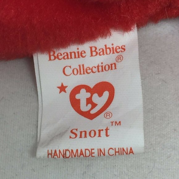 Ty | Toys | Ty Original Beanie Baby Snort Red Bull Plush Stuffed Animal ...